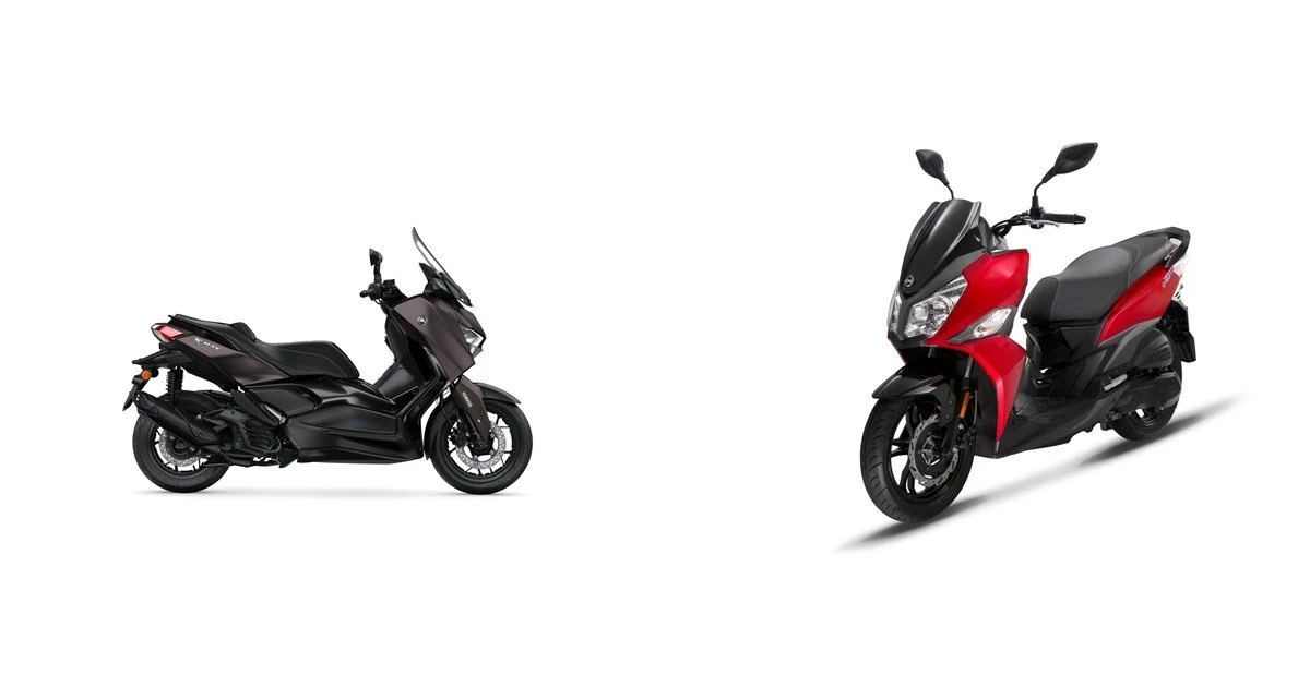 Motorrad Vergleich Yamaha XMAX 125 Tech MAX 2024 vs. Sym Jet 14 125 2022