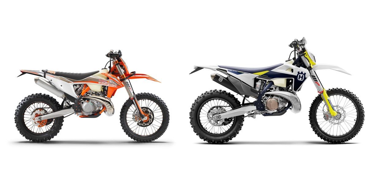 Motorrad Vergleich KTM 300 EXC TPI Erzberg Edition 2022 vs. Husqvarna TE 300i 2021