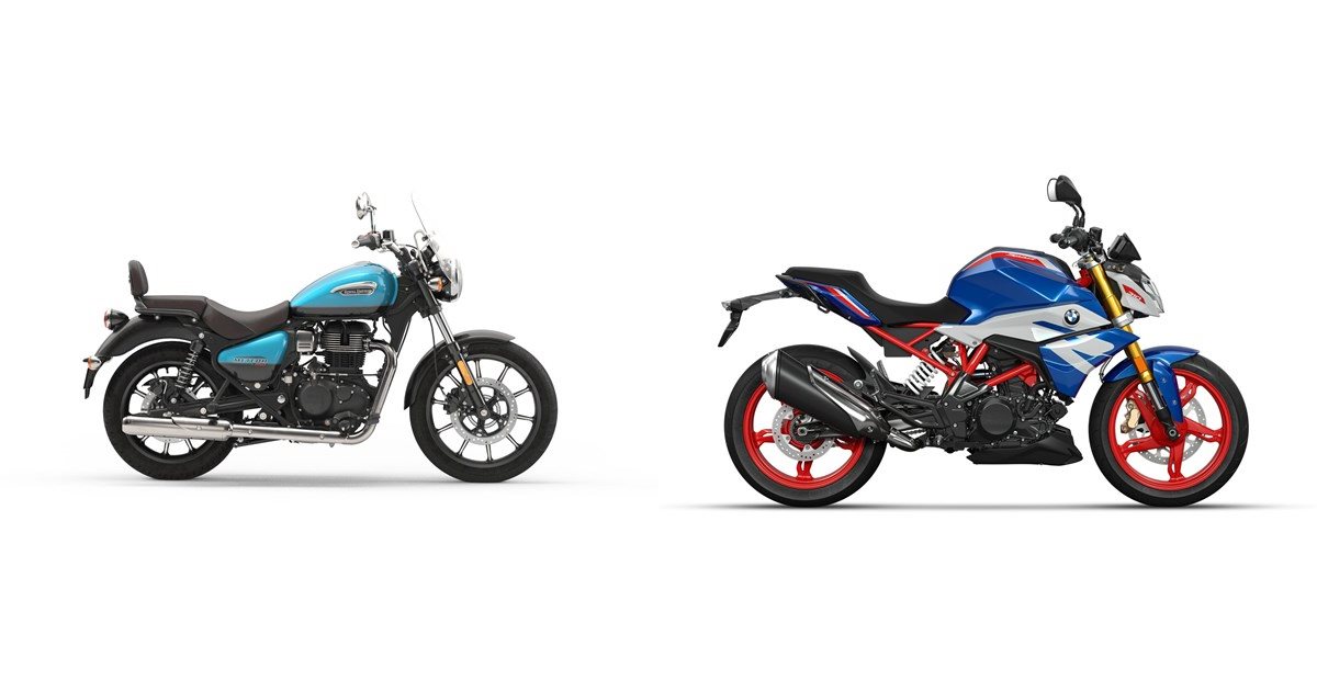Motorrad Vergleich Royal Enfield Meteor 350 Supernova 2023 vs. BMW G ...