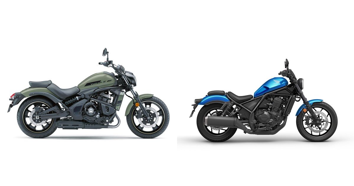 Motorrad Vergleich Kawasaki Vulcan S 2024 vs. Honda CMX1100 Rebel 2024