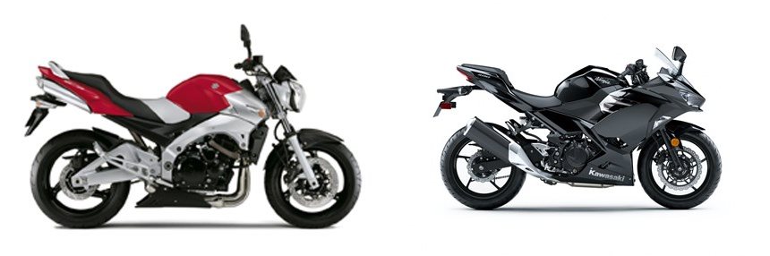 Motorrad Vergleich Suzuki GSR 600 2007 vs. Kawasaki Ninja 400 2018