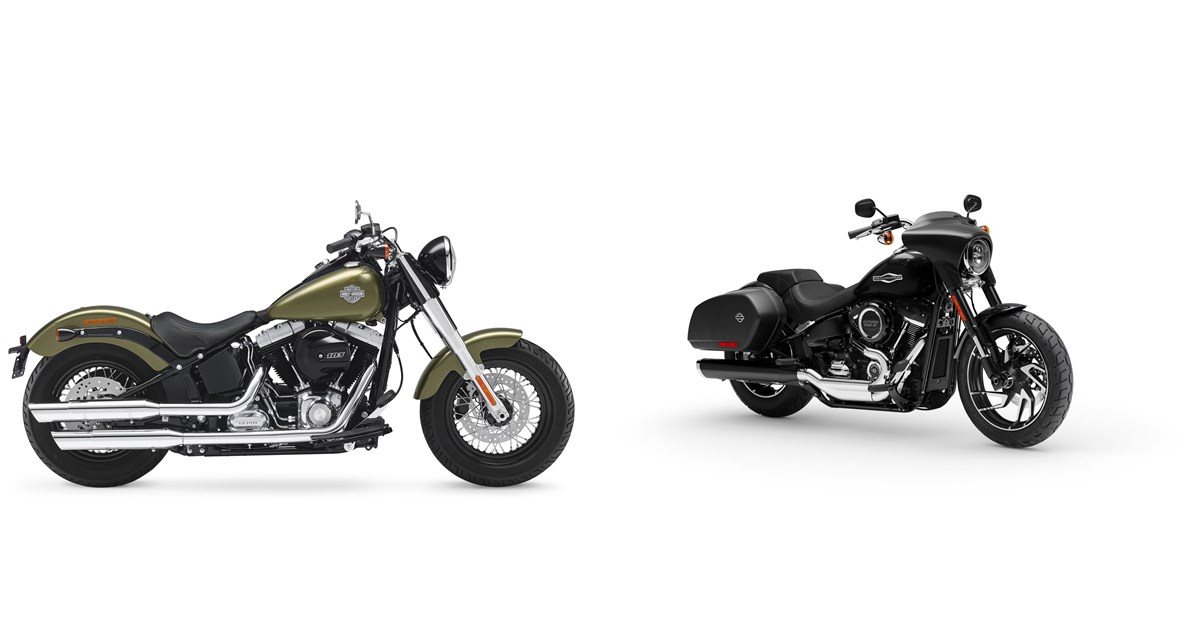 Motorrad Vergleich Harley-Davidson Softail Slim FLS 2017 vs. Harley ...