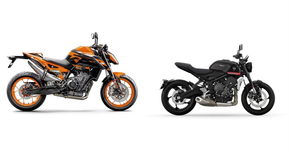 KTM 890 Duke GP 2023 vs Triumph Trident 660 2023