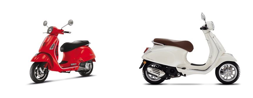 Motorrad Vergleich Vespa GTS 125 ie Super 2013 vs. Vespa Primavera 125 2023