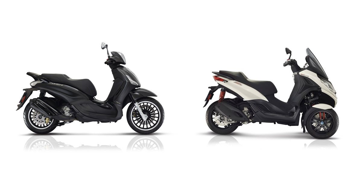 Motorrad Vergleich Piaggio Beverly 300 i.e. Police 2018 vs. Piaggio MP3 ...
