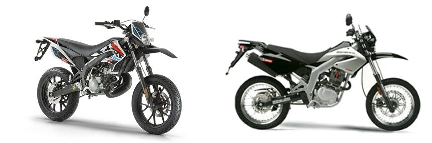 Motorrad Vergleich Derbi Senda DRD X-Treme 50 SM 2017 vs. Derbi Senda 2006