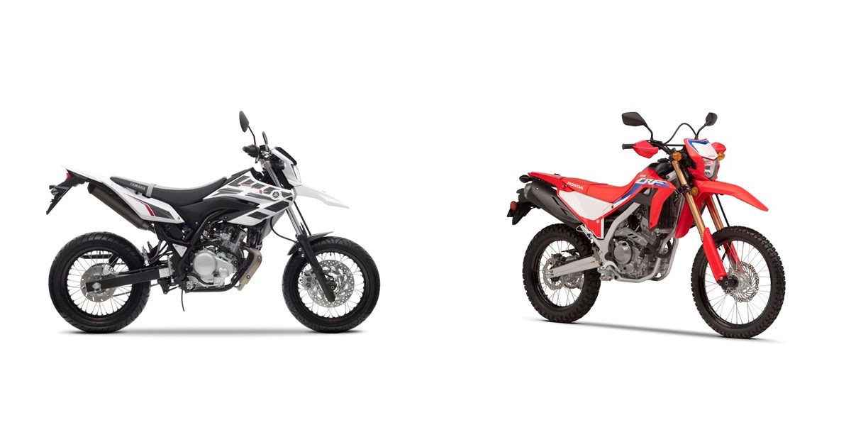 Motorrad Vergleich Yamaha WR 125 X 2014 vs. Honda CRF300L 2023