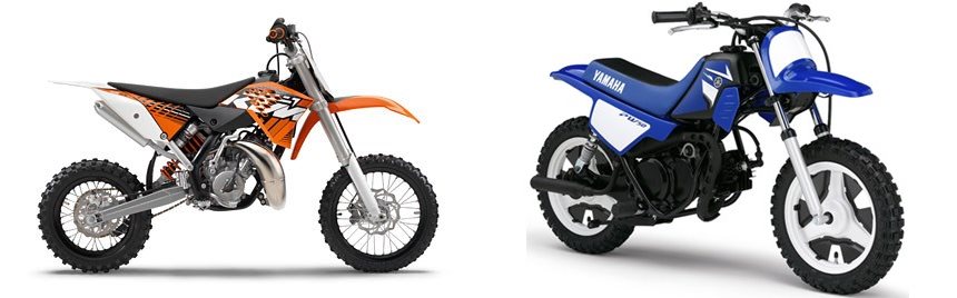 Motorrad Vergleich KTM 65 SX 2012 vs. Yamaha PW50 2009