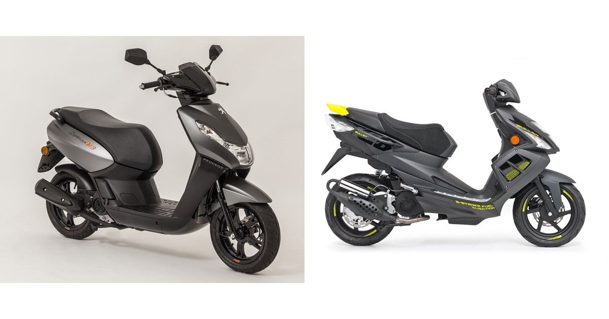 Motorrad Vergleich Peugeot Kisbee 50 RS 2T 2013 vs. TGB BULL&T EFI 2021