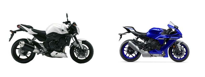 Yamaha FZ1 2008 vs Yamaha R1 2021