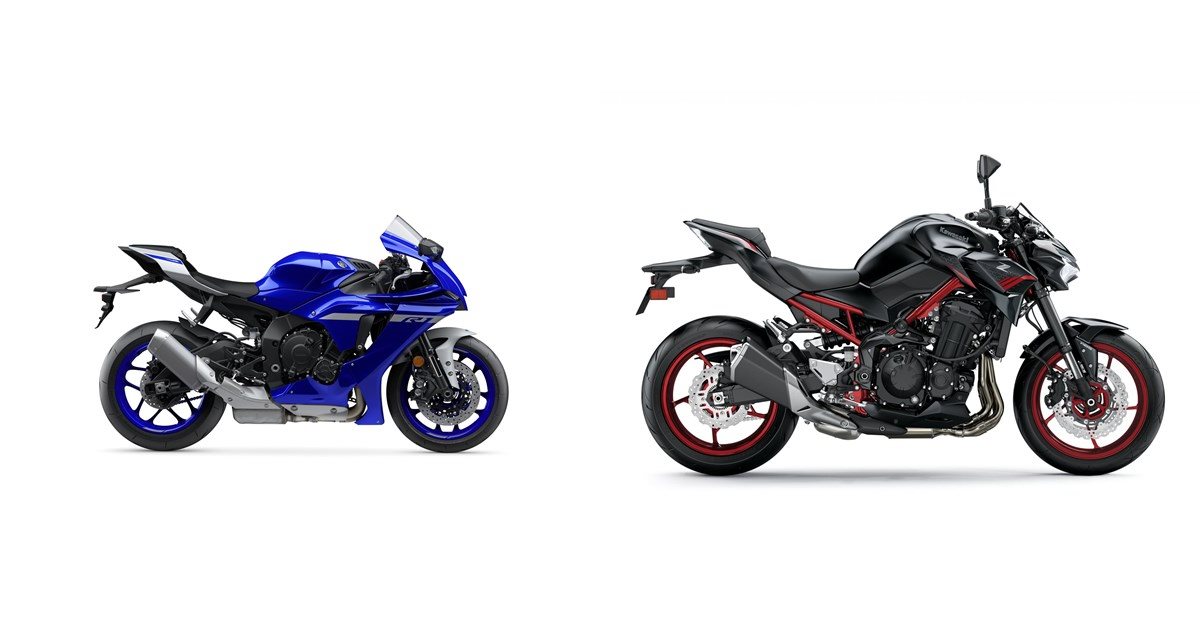 Motorrad Vergleich Yamaha R1 2021 vs. Kawasaki Z900 2021