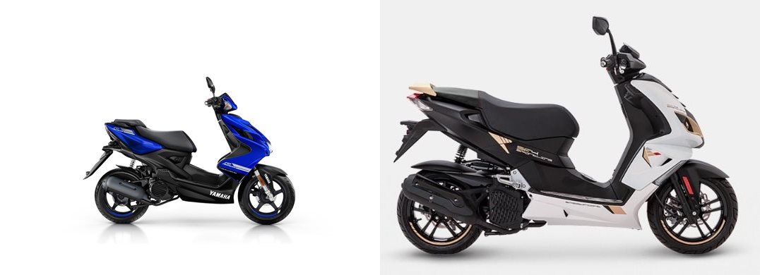 Motorrad Vergleich Yamaha Aerox 4 2021 Vs Peugeot Speedfight 4 50