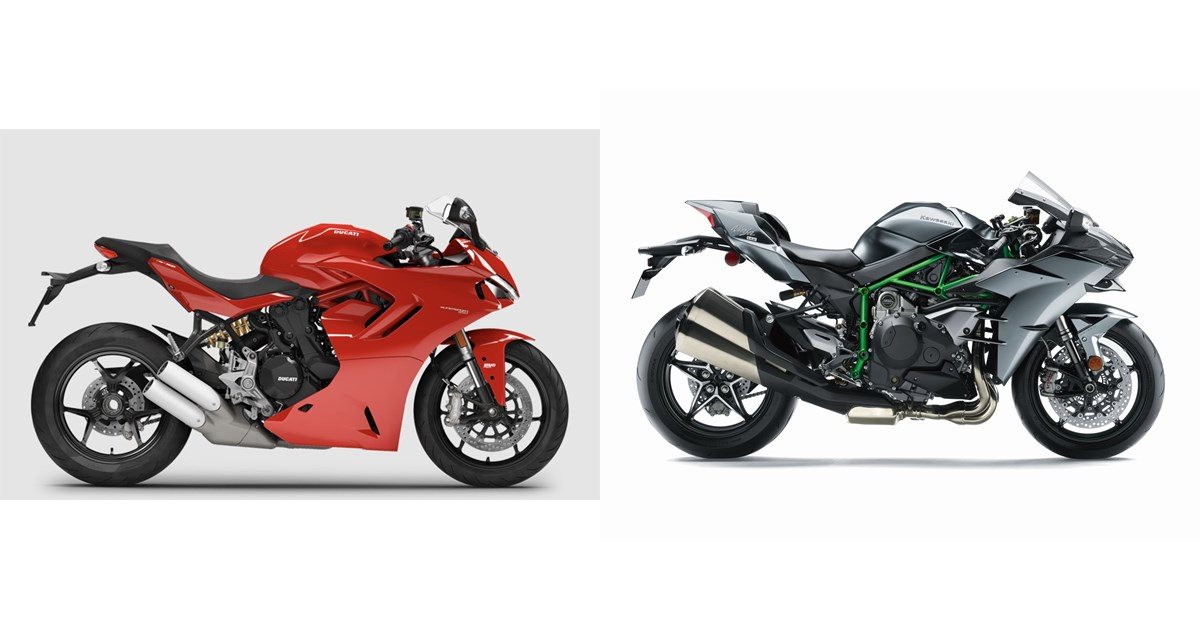 Motorrad Vergleich Ducati SuperSport 950 2024 vs. Kawasaki Ninja H2 ...