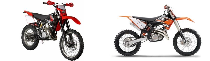 Motorrad Vergleich GASGAS EC 125 2009 vs. KTM 125 SX 2010