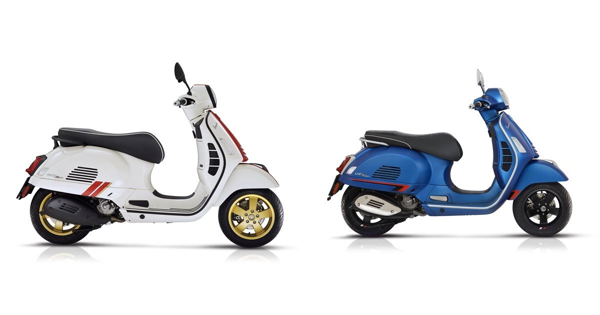 Motorrad Vergleich Vespa GTS 300 Super Racing Sixties 2021 vs. Vespa GTS 300 hpe Super Sport 2021