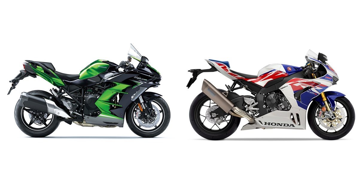 Motorrad Vergleich Kawasaki Ninja H2 SX SE 2023 vs. Honda CBR1000RR-R ...