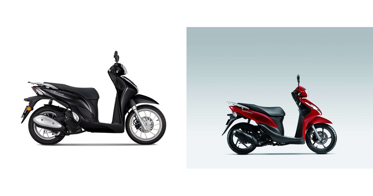 Motorrad Vergleich Honda SH Mode 125 2023 vs. Honda NSC Vision 110 2013