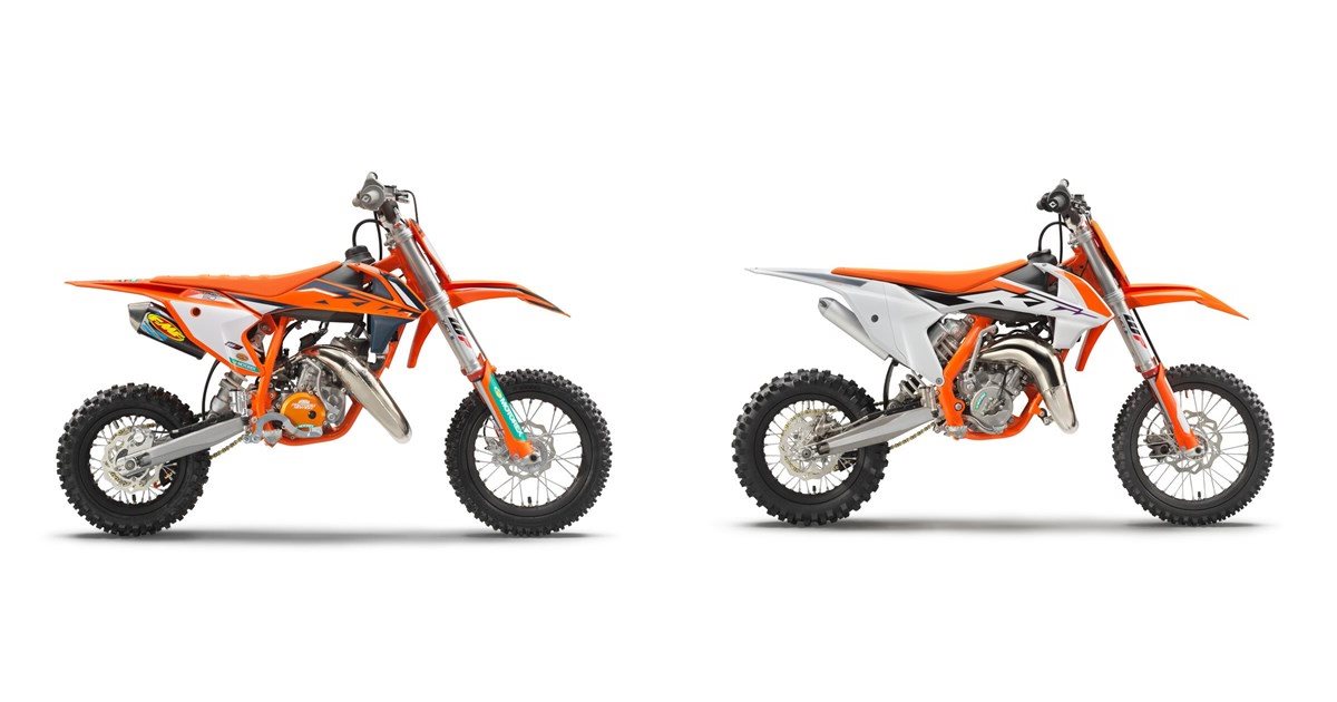Motorrad Vergleich KTM 50 SX FACTORY EDITION 2023 vs. KTM 65 SX 2023