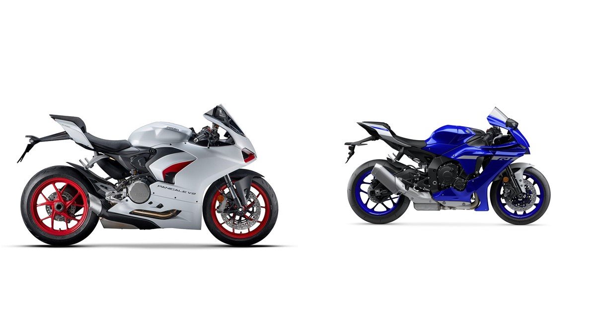 Ducati Panigale V2 2023 vs Yamaha R1 2021