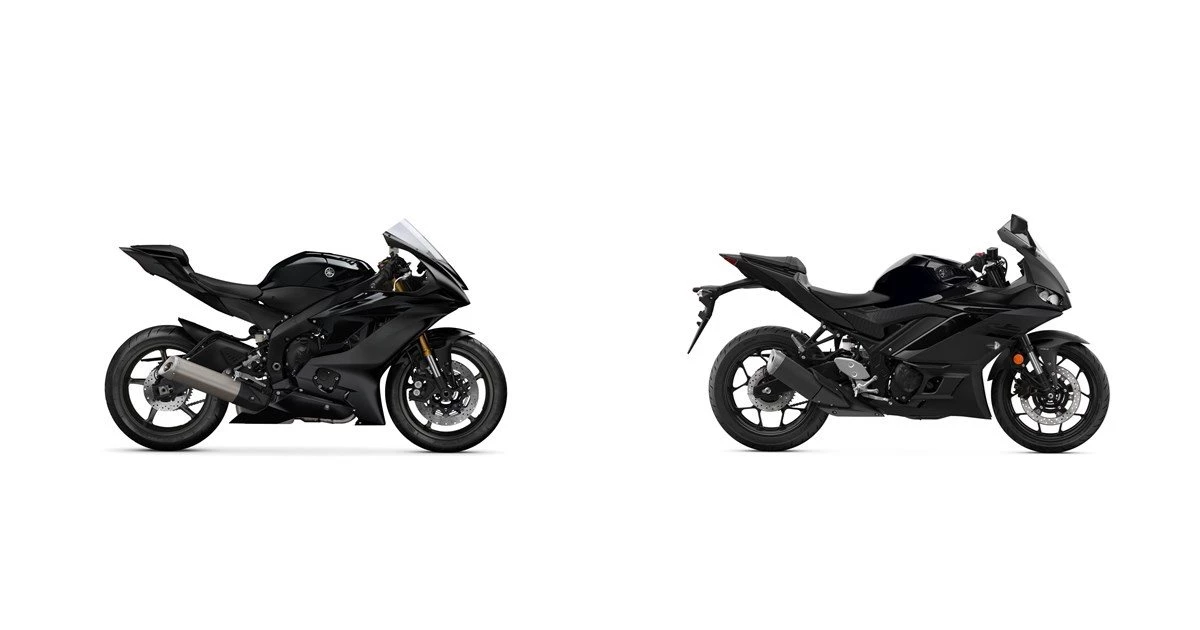 Motorrad Vergleich Yamaha R6 RACE 2024 vs. Yamaha R3 2021