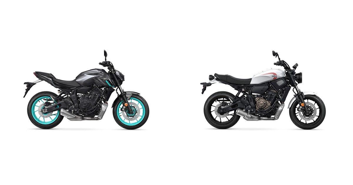 Motorrad Vergleich Yamaha MT-07 2024 vs. Yamaha XSR700 2024