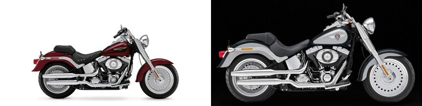 Motorrad Vergleich Harley-Davidson Softail Fat Boy FLSTF 2008 vs ...