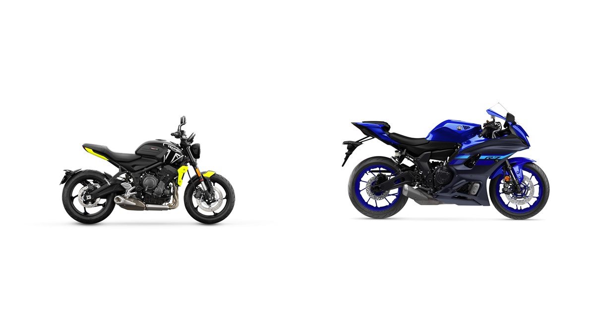 Motorrad Vergleich Triumph Trident 660 2024 vs. Yamaha R7 2024