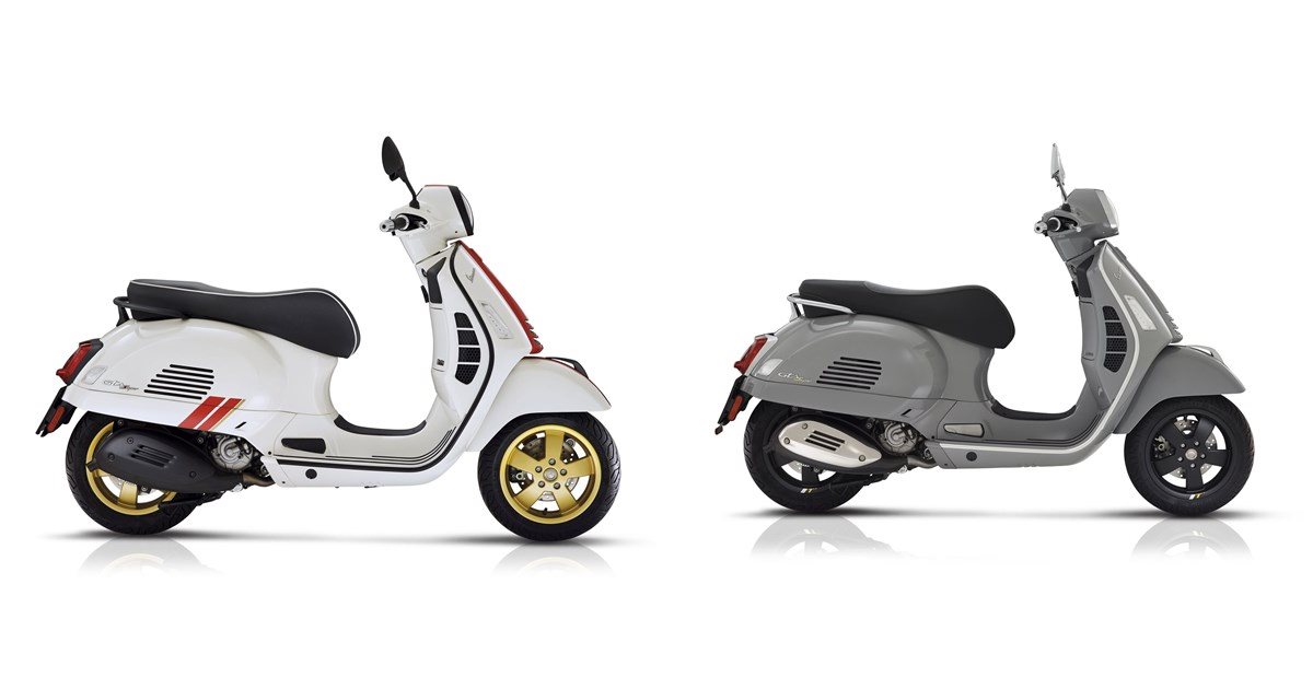 Motorrad Vergleich Vespa GTS 300 Super Racing Sixties 2021 vs. Vespa GTS 300 hpe Super Tech 2021