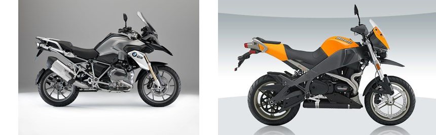 Motorrad Vergleich BMW R 1200 GS 2014 vs. Buell Ulysses XB12X 2009