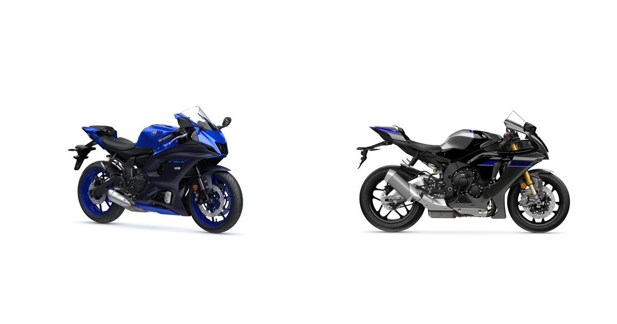Motorrad Vergleich Yamaha R7 2023 vs. Yamaha R1M 2024