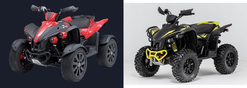 Motorrad Vergleich TGB Gunner 550 2013 vs. TGB Target 600 EPS LOF 2022