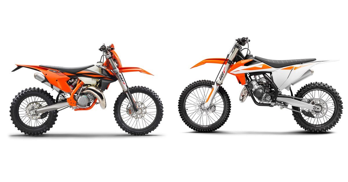Motorrad Vergleich KTM 150 XC-W 2019 vs. KTM 150 SX 2019