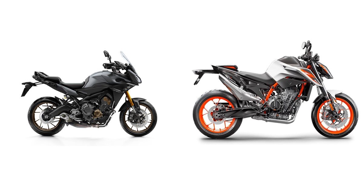 Motorrad Vergleich Yamaha Tracer 900 2015 vs. KTM 890 Duke R 2021