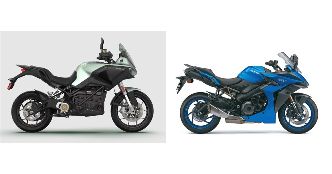 Motorrad Vergleich Zero DSR/X 2023 vs. Suzuki GSX-S1000GT 2024