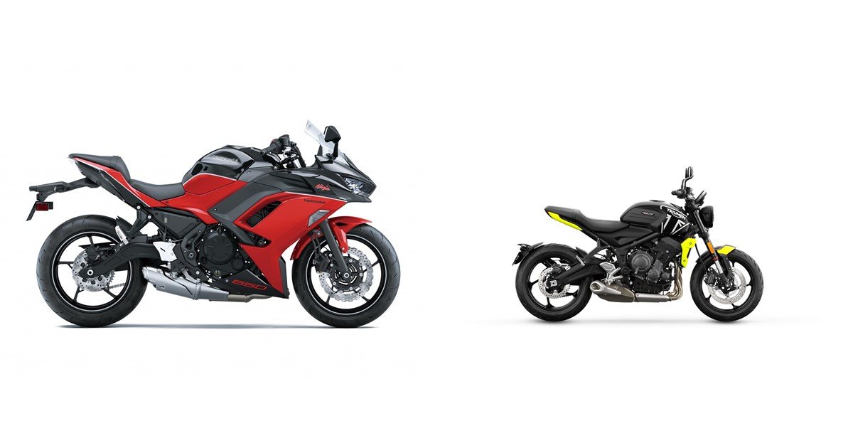 Kawasaki Ninja 650 40th Anniversary 2024 vs Triumph Trident 660 2024