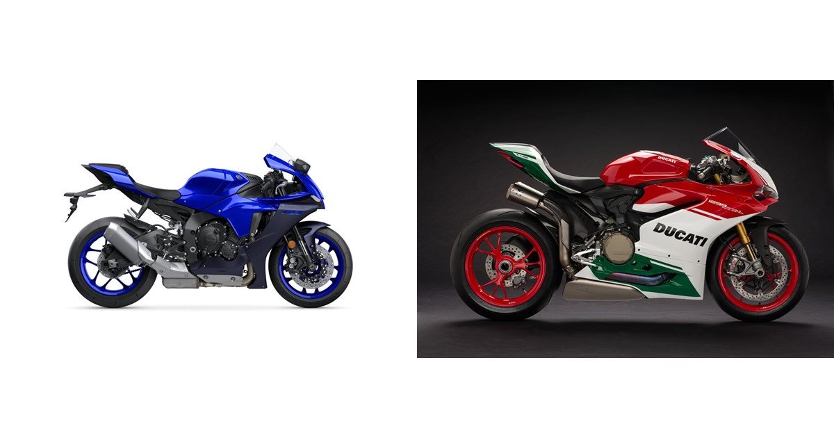 Motorrad Vergleich Yamaha R1 2022 vs. Ducati 1299 Panigale R Final ...