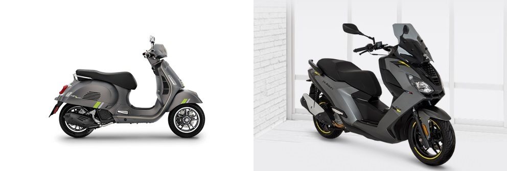 Motorrad Vergleich Vespa GTS 125 Super Tech 2023 vs. Peugeot Pulsion 125 GT 2023