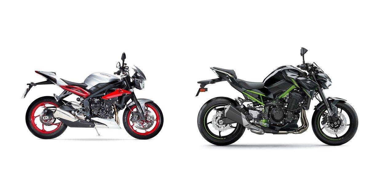 Motorrad Vergleich Triumph Street Triple RX 2015 vs. Kawasaki Z900 2022