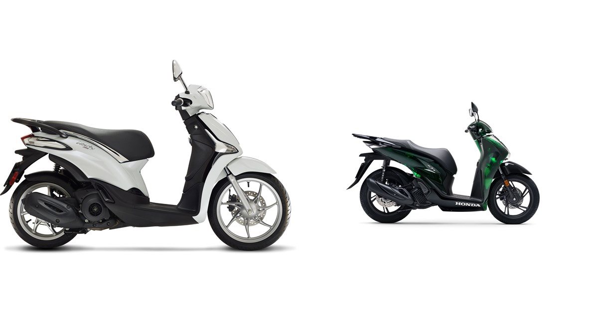 Motorrad Vergleich Piaggio Liberty 125 2023 vs. Honda SH125i 2024