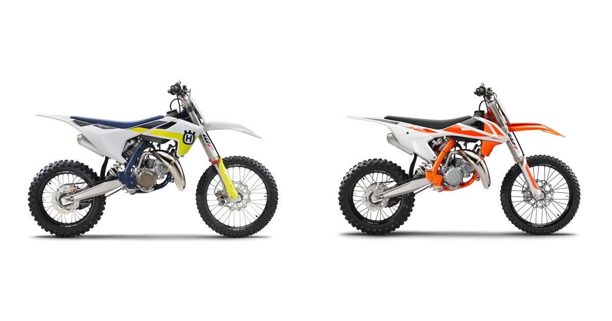 Motorrad Vergleich Husqvarna TC 85 2021 vs. KTM 85 SX 19/16 2019
