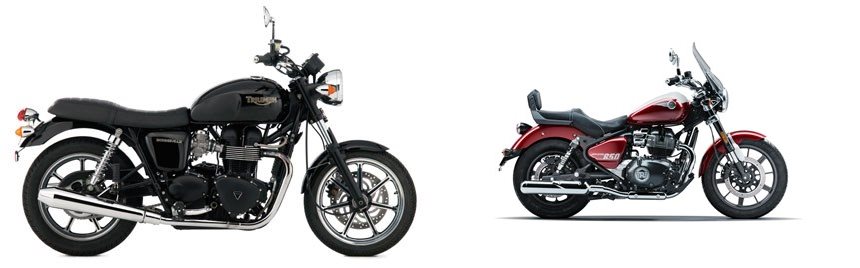 Triumph Bonneville 2009 vs Royal Enfield Super Meteor 650 2024