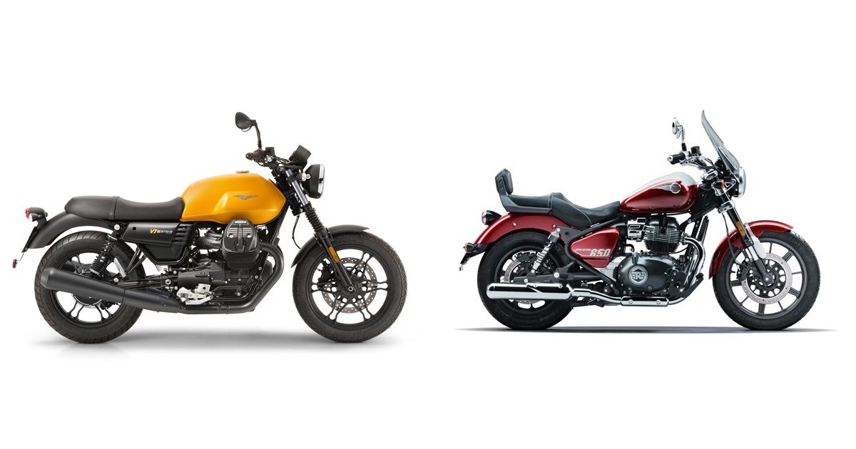 Moto Guzzi V7 III Stone 2019 vs Royal Enfield Super Meteor 650 2024