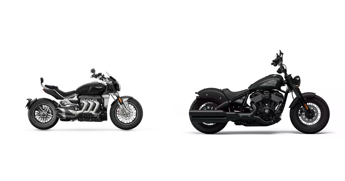 Triumph Rocket 3 GT 2024 vs Indian Chief Bobber Dark Horse 2024