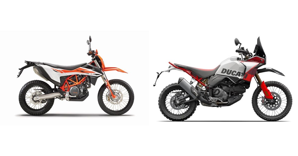 KTM 690 Enduro R 2019 vs Ducati DesertX Rally 2024