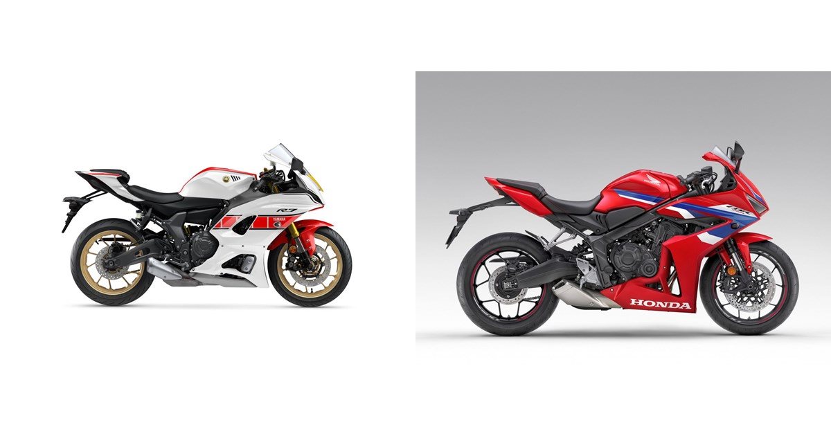 Yamaha R7 World GP 60th Anniversary 2021 vs Honda CBR650R 2024