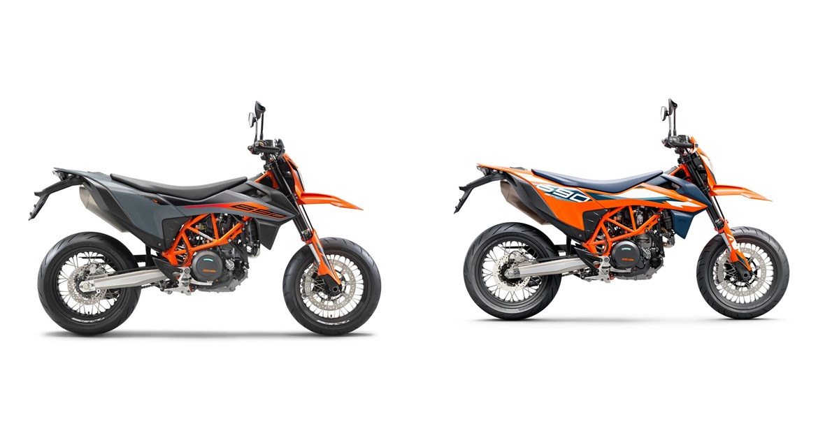 Motorrad Vergleich KTM 690 SMC R 2022 vs. KTM 690 SMC R 2024
