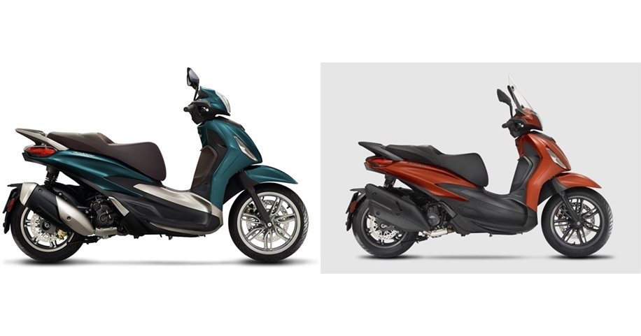 Confronto tra moto Piaggio Beverly 300 2022 VS. Piaggio Beverly 400 S 2024