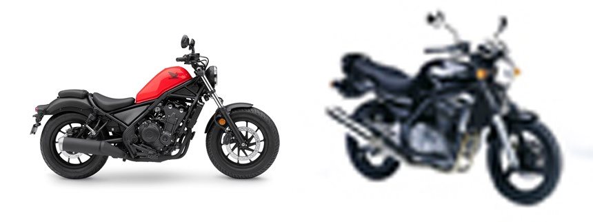 Motorrad Vergleich Honda CMX500 Rebel 2020 vs. Kawasaki ER-5 2006