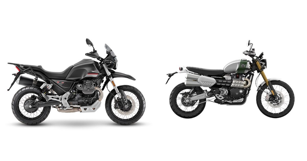 Moto Guzzi V85 TT 2022 vs Triumph SCRAMBLER 1200 XE CHROME EDITION 2023