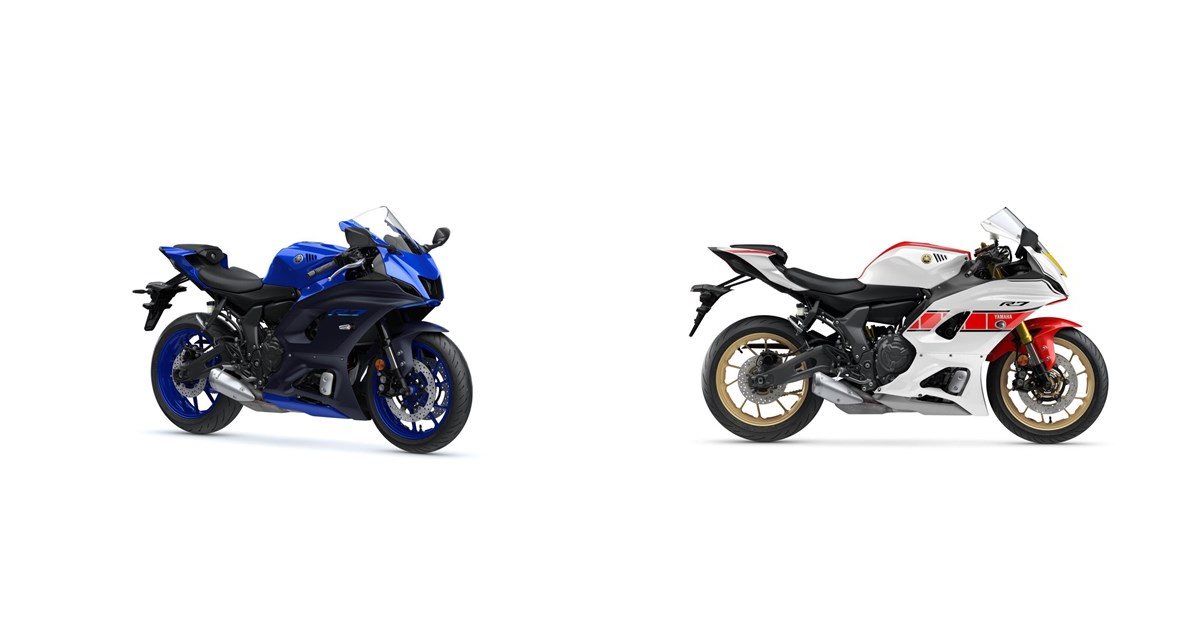 Motorrad Vergleich Yamaha R7 2023 vs. Yamaha R7 World GP 60th ...